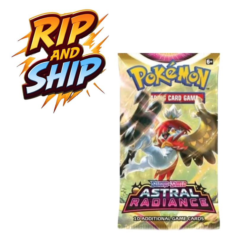 Pokémon Astral Radiance Booster Pack (ENG) – RIP & SHIP (Opened Live)