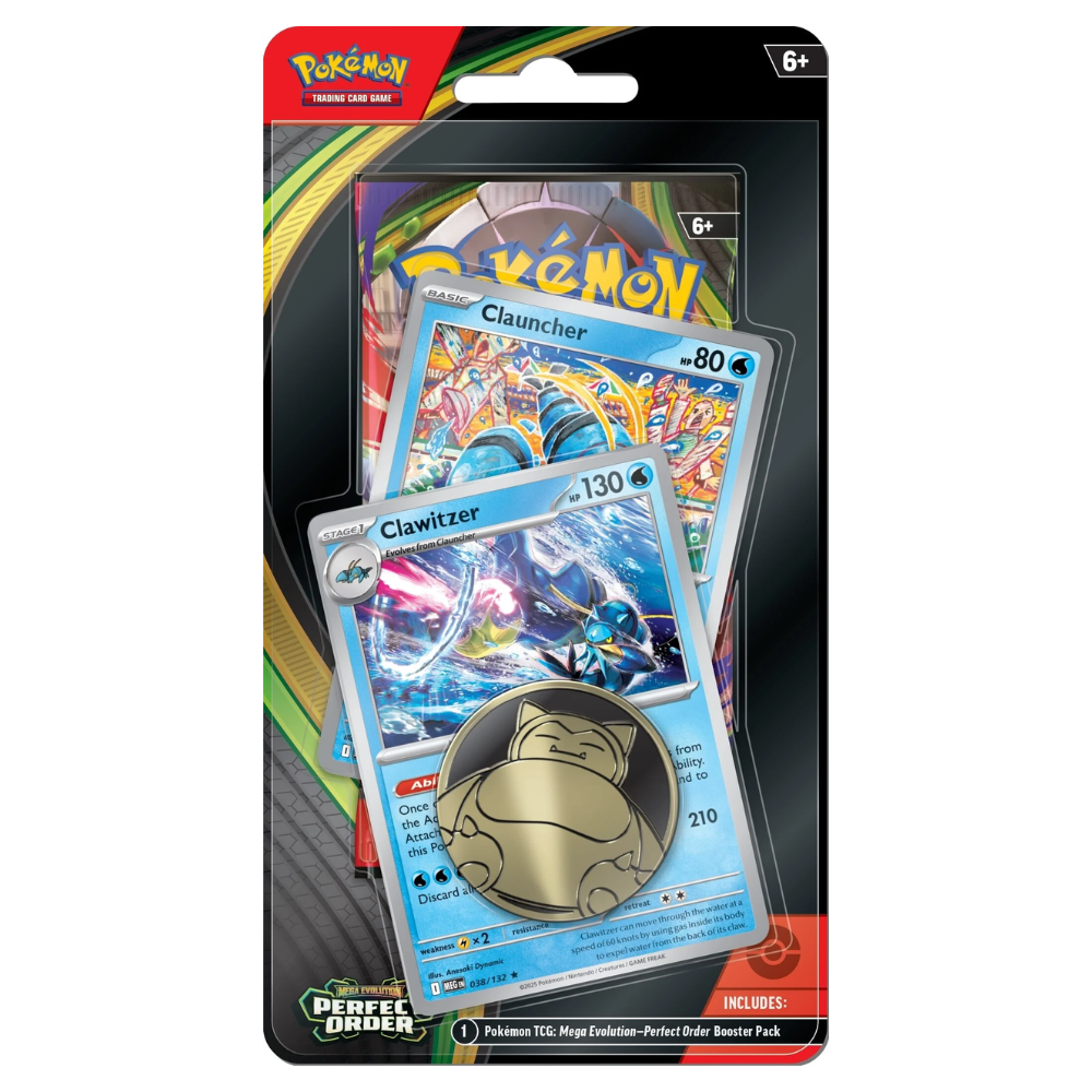 Pokémon Mega Evolution: Perfect Order Checklane 1‑Pack Blister (Clawit